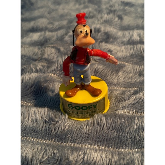 Disney | Toys | Vintage Goofy Mini Puppet Push Button Animated Toy ...